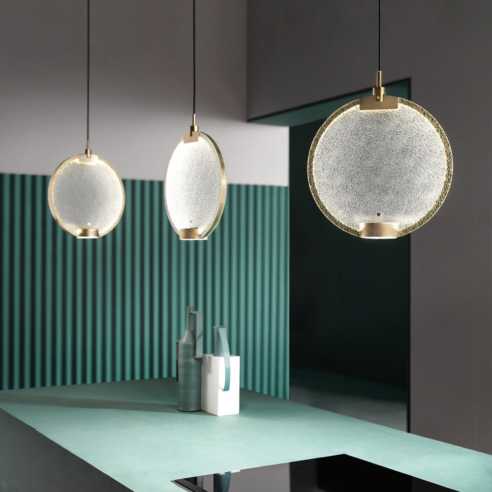 Modern Round Coloured Glass Diffuser Pendant Set – Sunwe Luxury Living